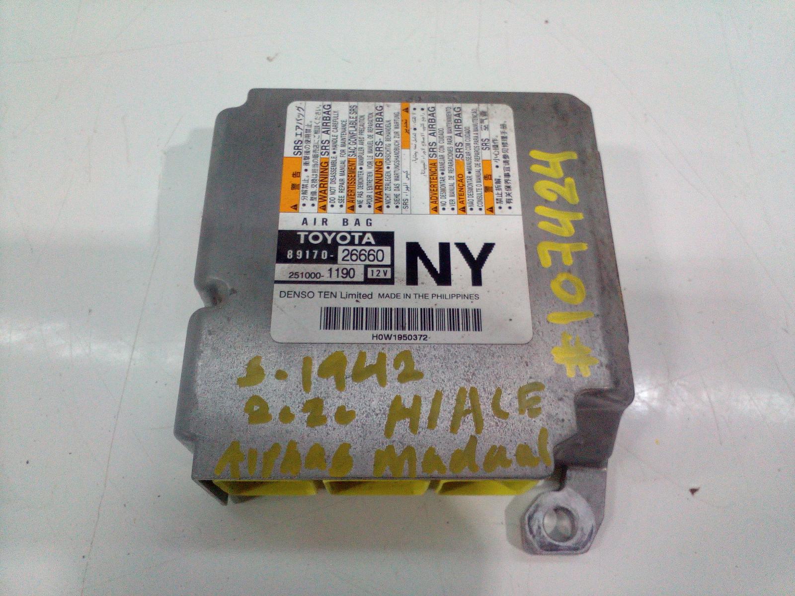 Airbag Module/Sensor Hiace Toyota 2020